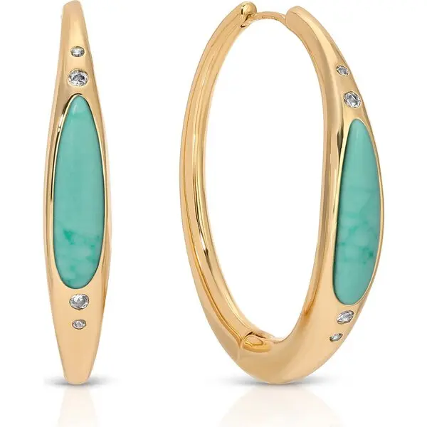 Ettika Solstice Hoop Earrings - Turquoise