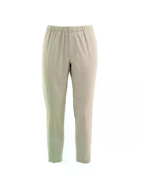 CRUNA Elasticated Waist Textured Trousers - Grey