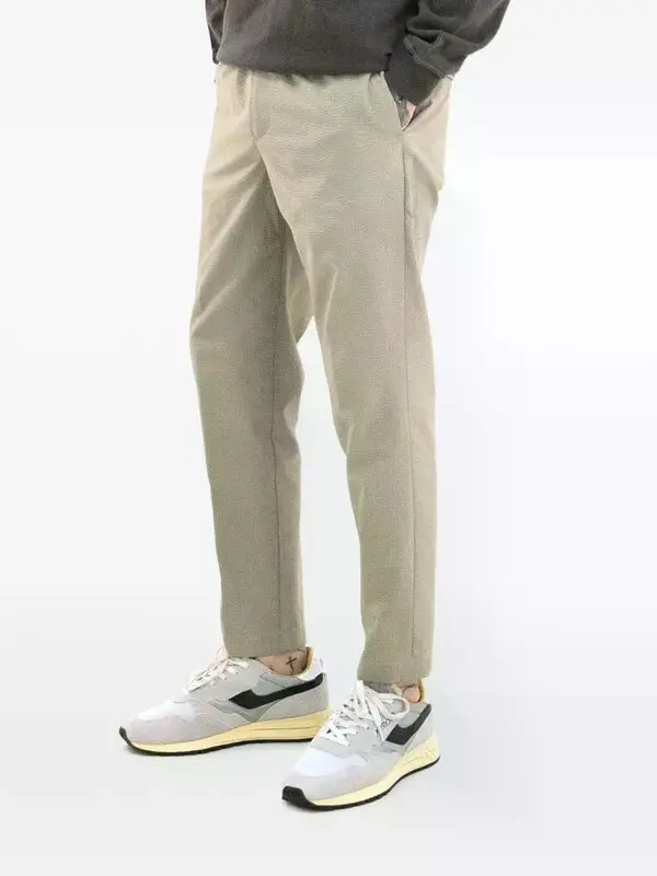 CRUNA Elasticated Waist Textured Trousers - Grey