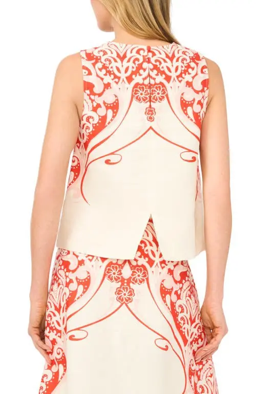 Ted Baker London Floral Print Linen Sleeveless Top