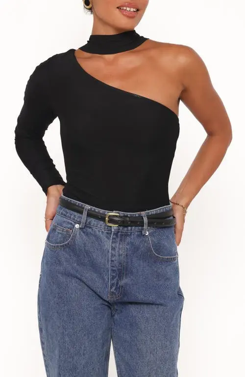 PETAL & PUP Scarf Mesh One-shoulder Top