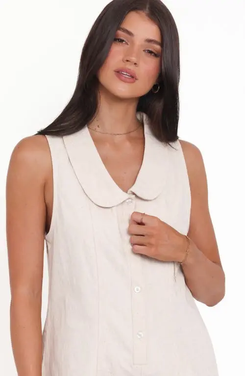 PETAL & PUP Lavina Collared Cotton Blend Romper
