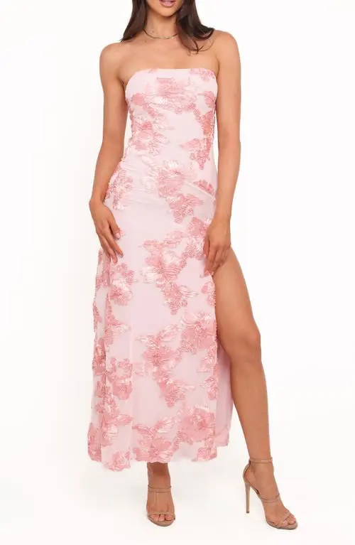 PETAL & PUP Adriel Strapless Gown - Pink