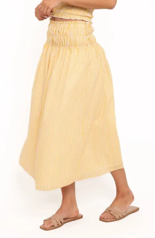 PETAL & PUP Salome Stripe Cotton Maxi Skirt