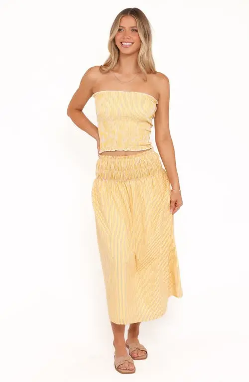 PETAL & PUP Salome Stripe Cotton Maxi Skirt