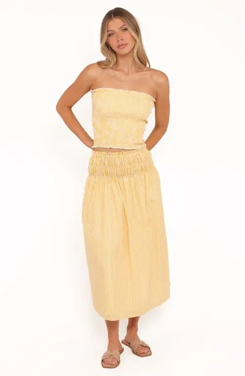 PETAL & PUP Salome Stripe Cotton Maxi Skirt