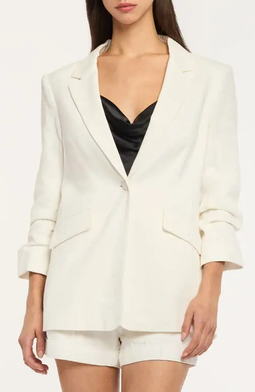 Cinq À Sept Kylie Linen & Cotton Blazer - Ivory