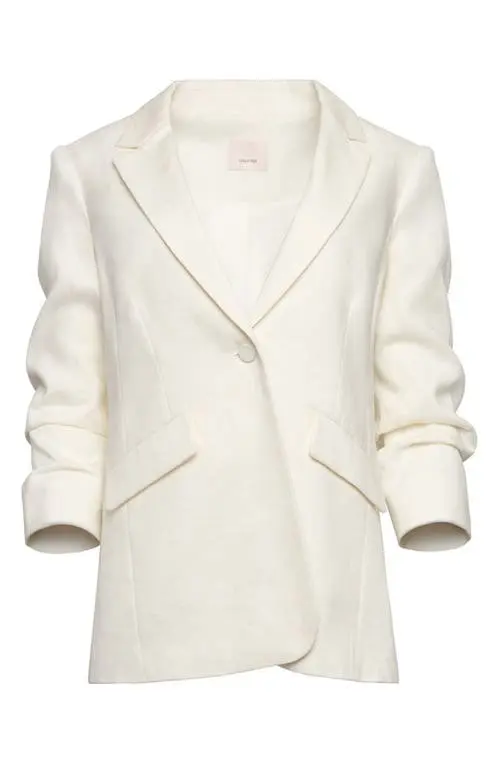Cinq À Sept Kylie Linen & Cotton Blazer - Ivory