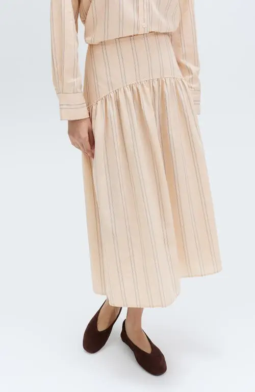 M&s Striped Midi Skirt