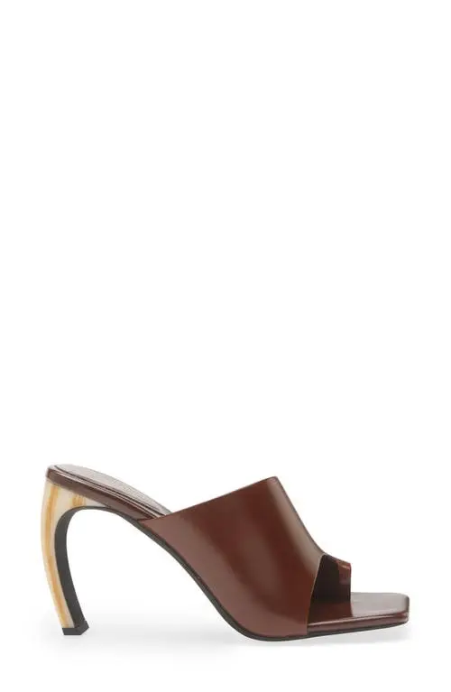 Jeffrey Campbell Allocate Leather Slide Sandal - Brown