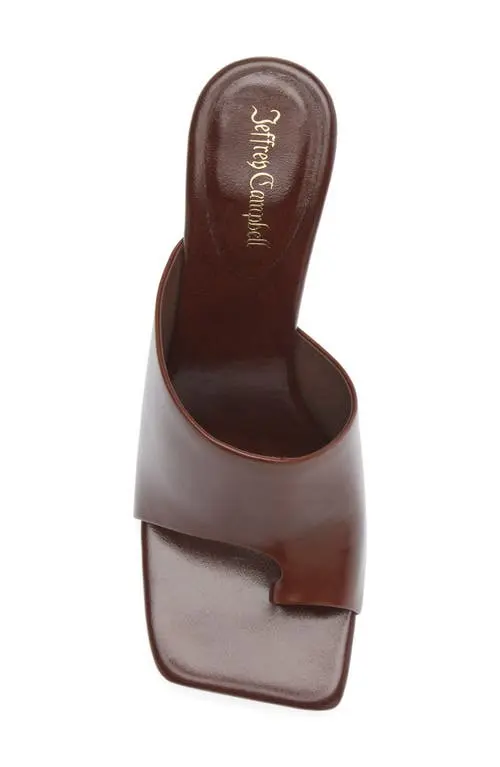 Jeffrey Campbell Allocate Leather Slide Sandal - Brown