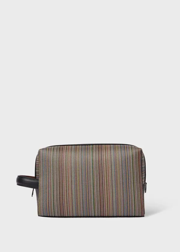 Paul Smith Multistripe Coated Canvas Wash Bag - Multicolour