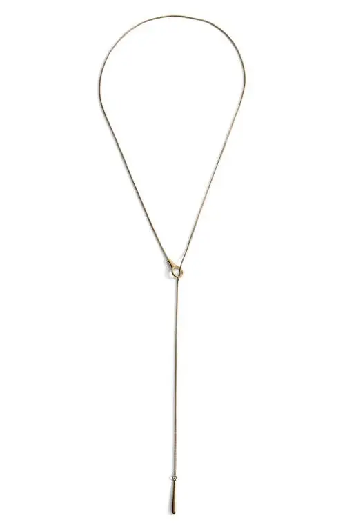 Mango Pendant Lariat Necklace - Gold