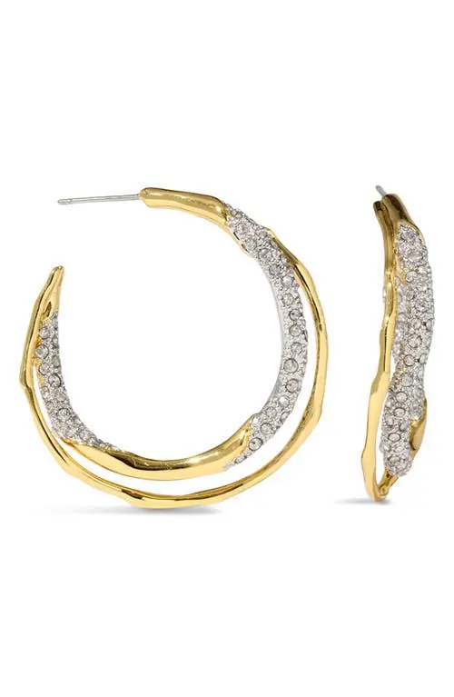 Alexis Bittar Solanales Crystal Pavé Twisted Hoop Earrings - Crystals