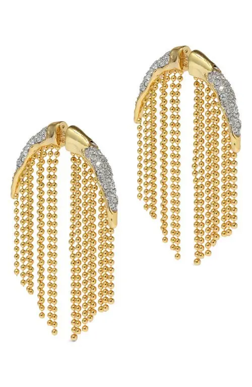 Alexis Bittar Solanales Crystal Pavé Fringe Front/back Earrings - Crystals