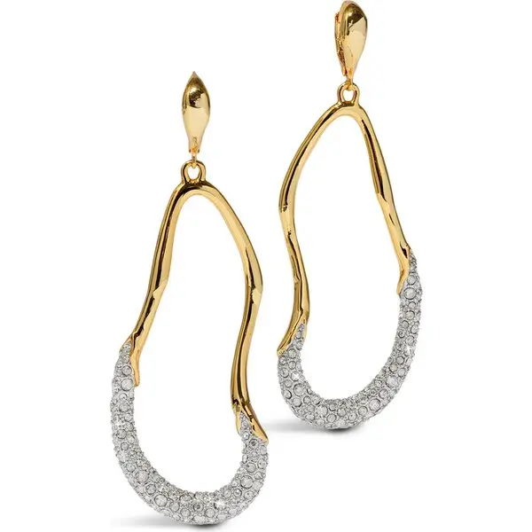 Alexis Bittar Solanales Crystal Pavé Hoop Drop Earrings - Crystals