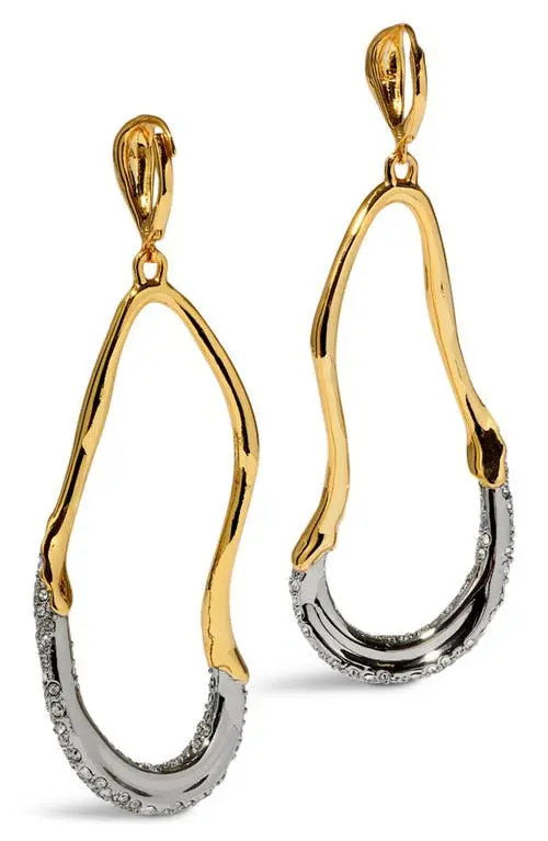 Alexis Bittar Solanales Crystal Pavé Hoop Drop Earrings - Crystals