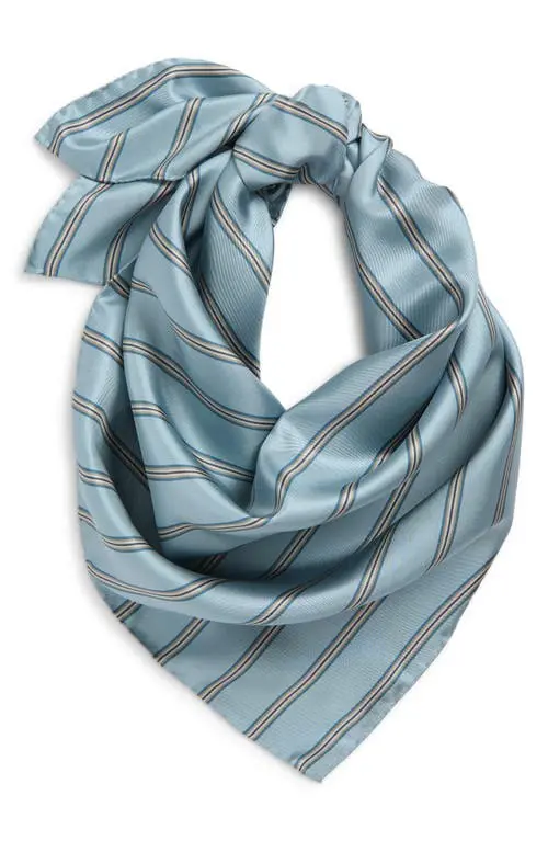 Vince Stripe Silk Twill Scarf - Del Mar
