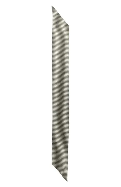 Vince Gingham Ribbon Silk Scarf - Dark Tempenade
