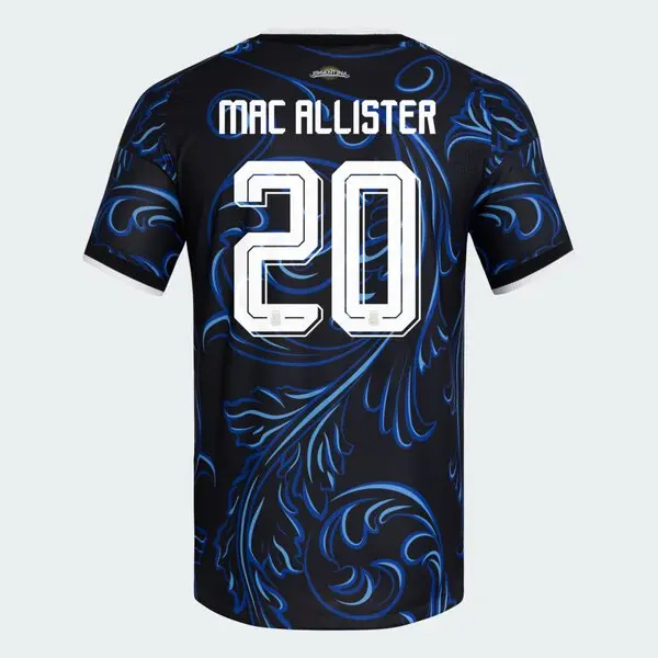 Adidas Argentina 26 Away Authentic Mac Allister Jersey - Black / Lucid Blue / Blue Burst / Soccr-arq-sau