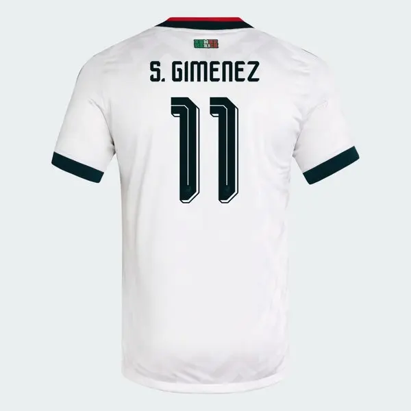 Adidas Mexico 26 Away Authentic Gimenez Jersey - White / Soccr-mxs-sxh