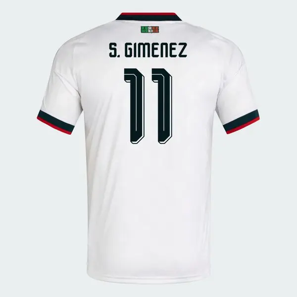 Adidas Mexico 26 Away Gimenez Jersey - White / Soccr-mxs-sxb