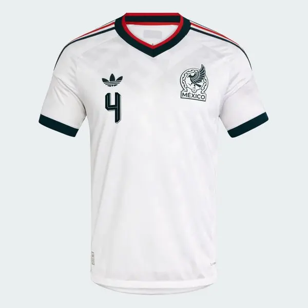 Adidas Mexico 26 Away Authentic Alvarez Jersey - White / Soccr-mxs-sxa