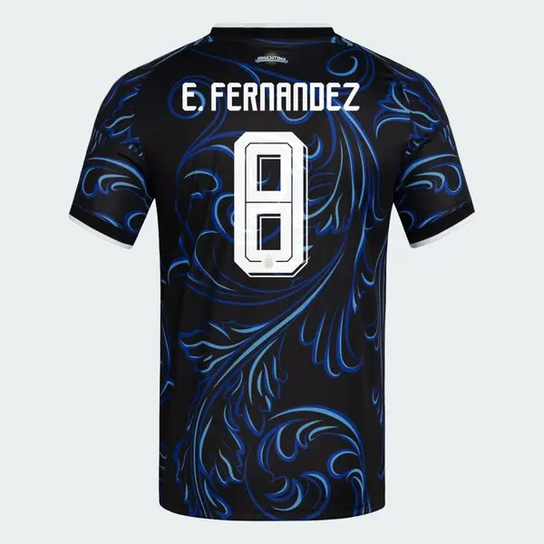 Adidas Argentina 26 Away Fernandez Jersey - Black / Lucid Blue / Blue Burst / Soccr-arq-sav