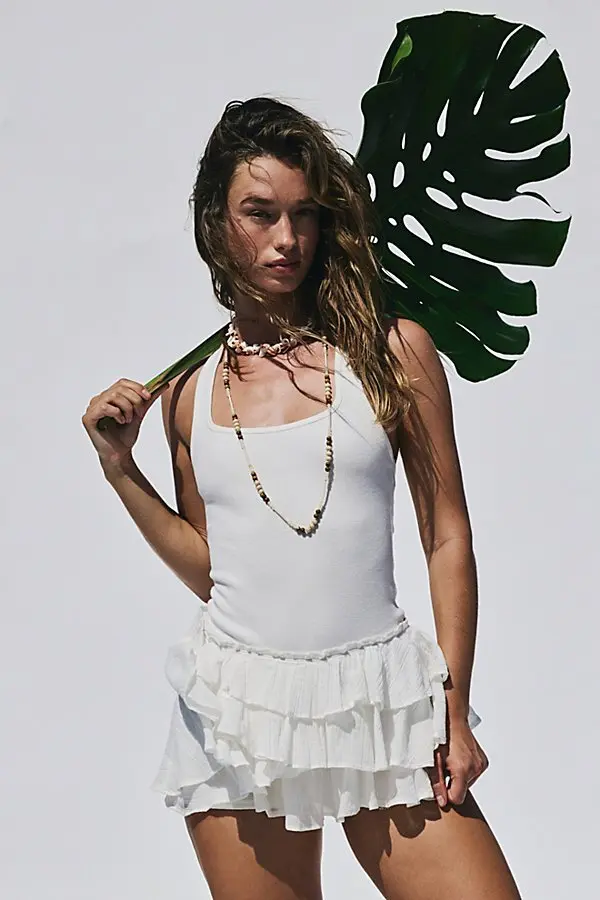 Free People Beach Babe Romper - Clean Ivory