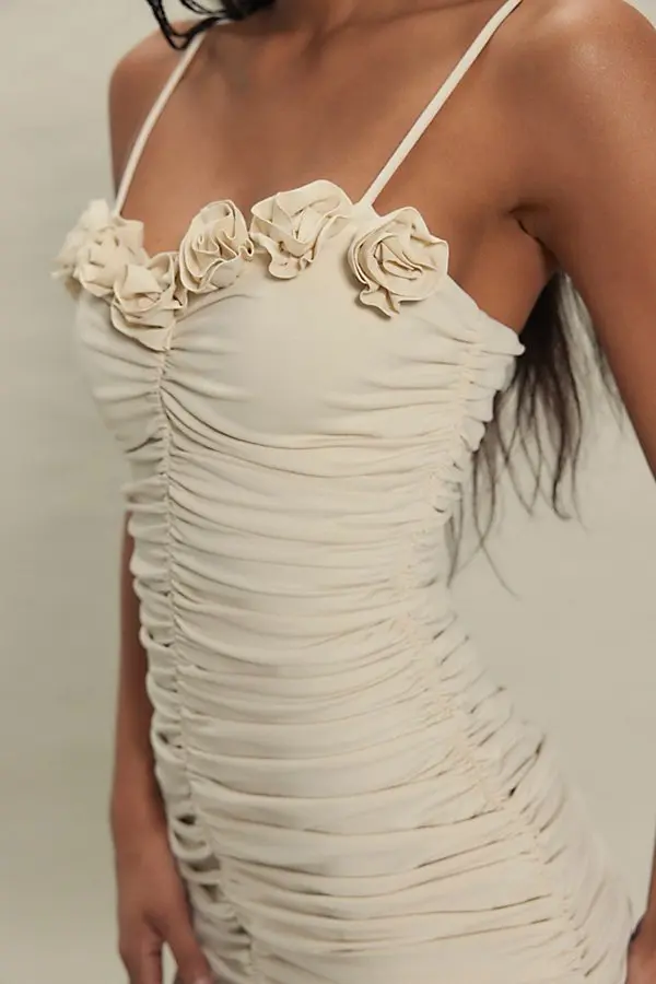 Susana Monaco Flower String Mini Slip Dress