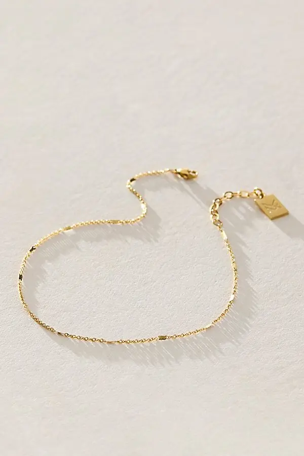 MIRANDA FRYE Window Delicate Anklet - Gold