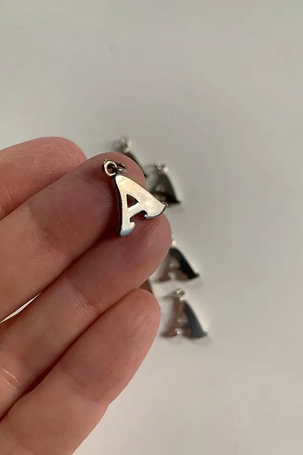 SHARPLILTEETH Vintage Sterling Letter A Charm
