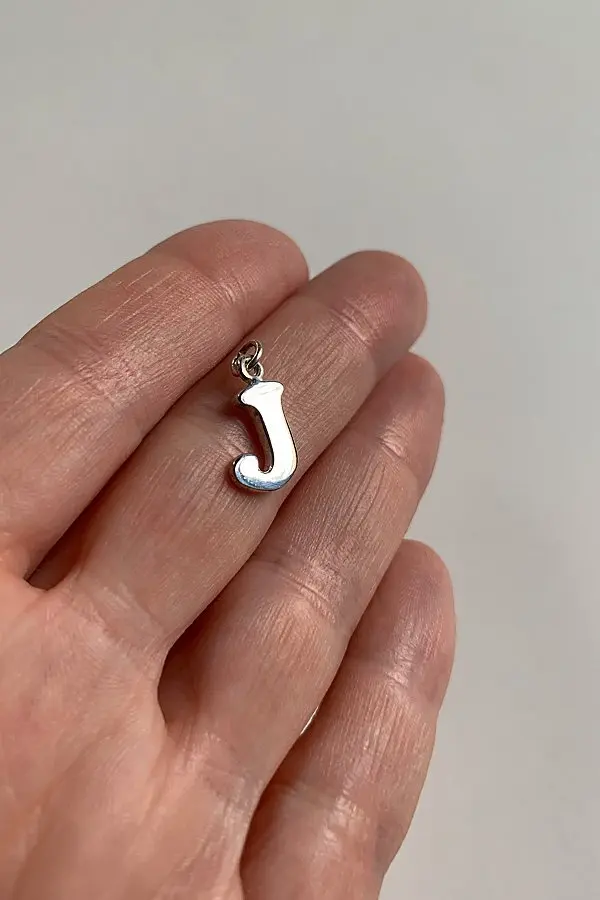 SHARPLILTEETH Vintage Sterling Letter J Charm
