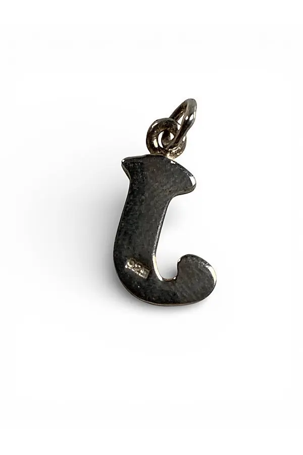 SHARPLILTEETH Vintage Sterling Letter J Charm