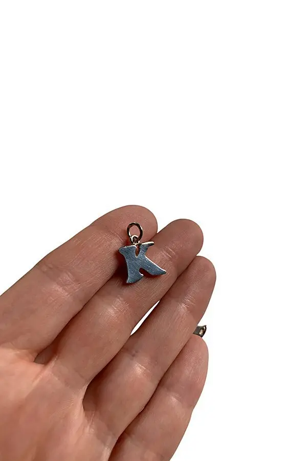 SHARPLILTEETH Vintage Sterling Letter K Initial Charm