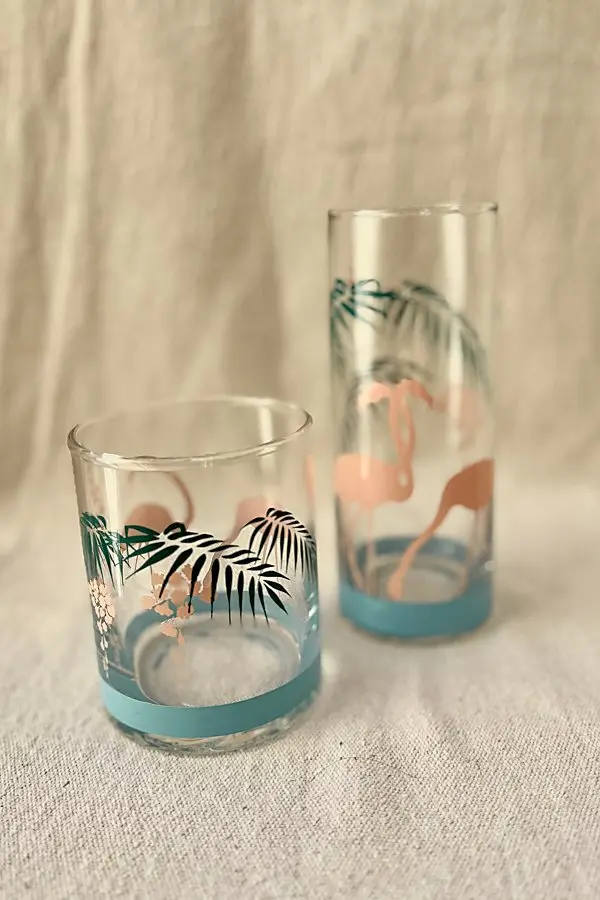BOHHAUS Panache Flamingo Glass Set Selected By - Multicolor