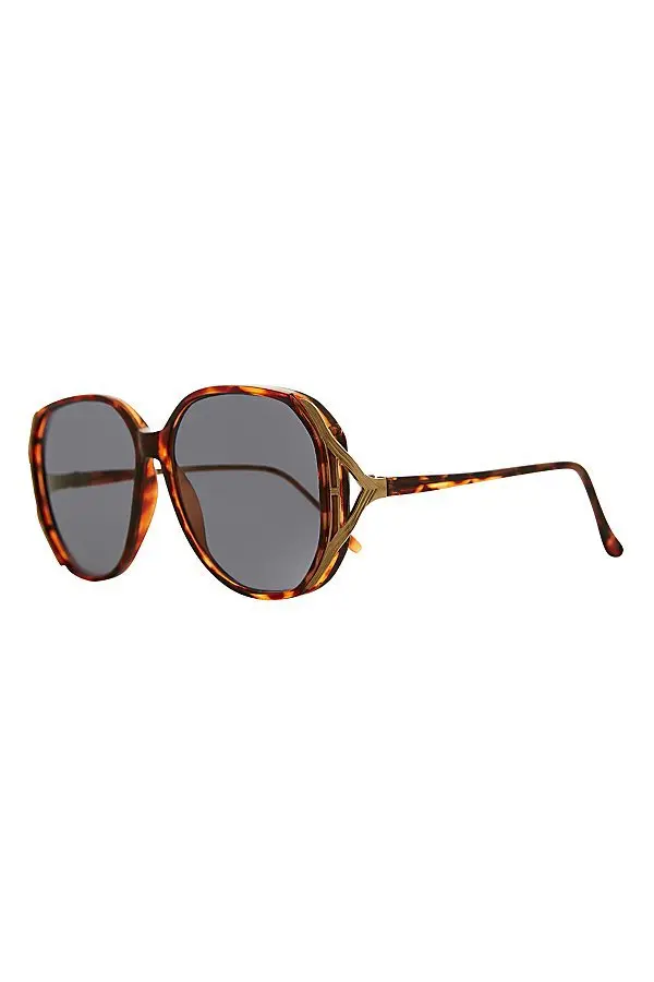 SUNGLASS MUSEUM Vintage Aliana Sunglasses - Brown Motif