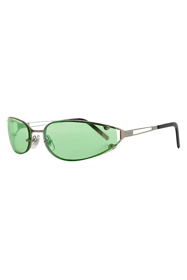 SUNGLASS MUSEUM Vintage Rickey Sunglasses - Pale Green