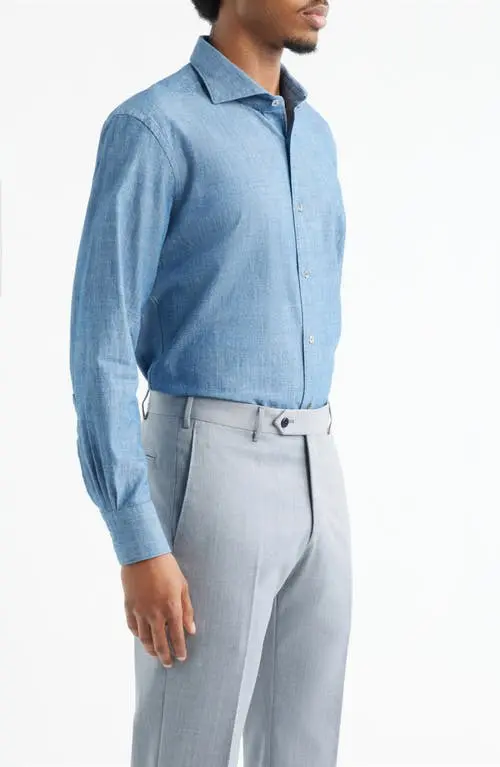 Zanella Bassano Chambray Button-up Shirt