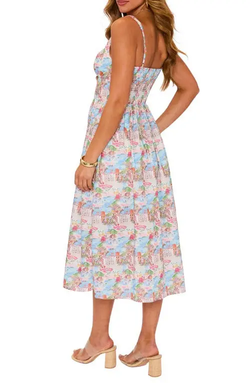 VICI Landscape Print Midi Dress