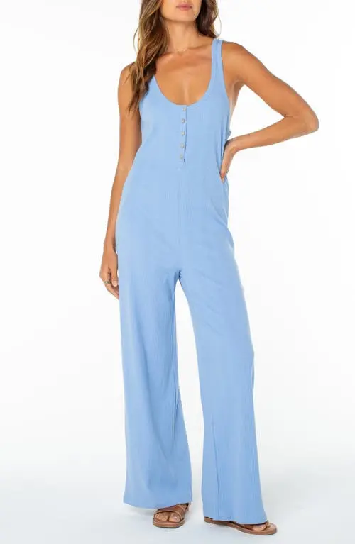 Roxy Running Tide Sleeveless Wide Leg Jumpsuit - Cornflower