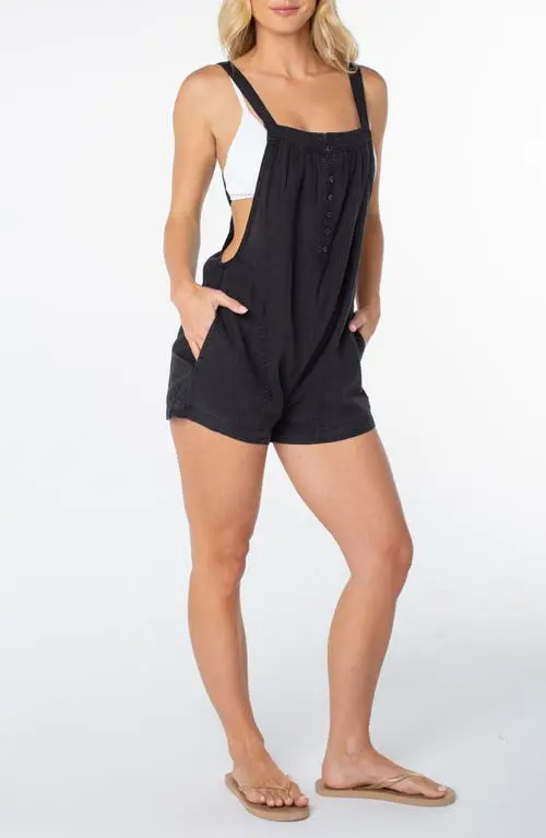 Roxy Linen Blend Romper - Phantom