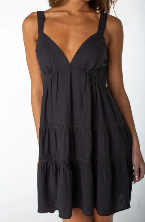 Roxy Layla Tiered Mini Dress - Phantom