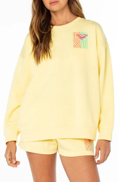 Roxy Graphic Crewneck Sweatshirt - Popcorn