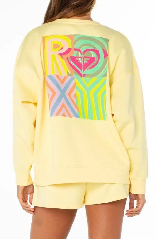 Roxy Graphic Crewneck Sweatshirt - Popcorn