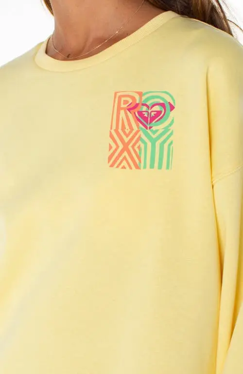 Roxy Graphic Crewneck Sweatshirt - Popcorn
