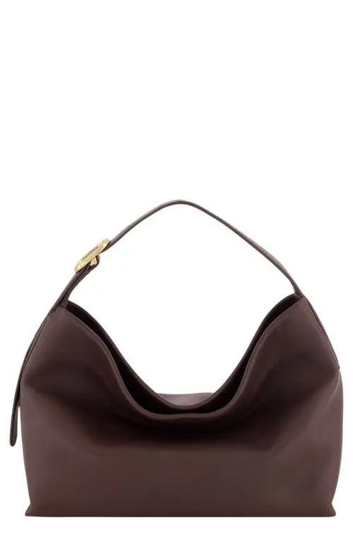Vince Small Plonge Vivian Leather Hobo Bag - Black Cherry