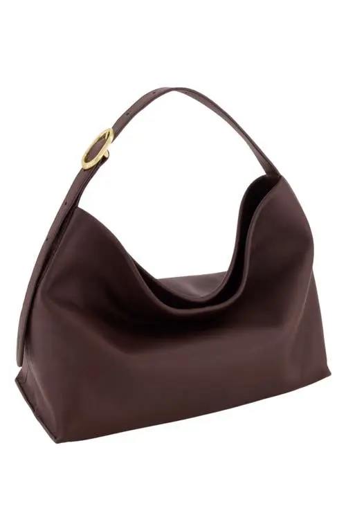 Vince Small Plonge Vivian Leather Hobo Bag - Black Cherry