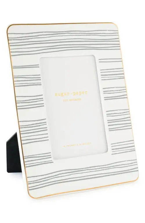 SUGAR PAPER Stripe Ceramic 4 X 6-inch Picture Frame