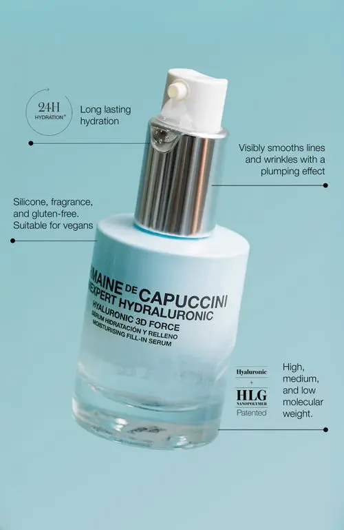 GERMAINE DE CAPUCCINI Hyaluronic 3d Force Hyaluronic Acid Hydrating & Plumping Serum